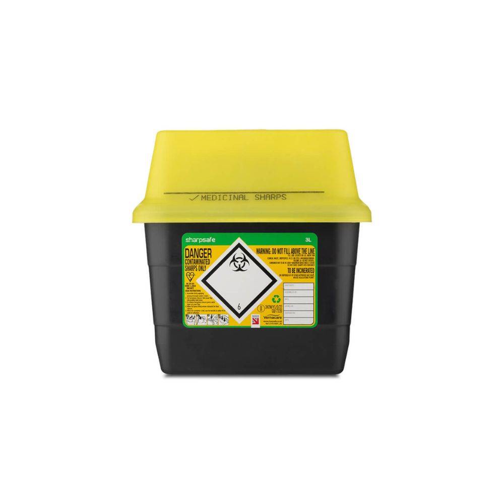 3 Litre Sharpsafe Yellow Sharps Bin – UKMEDI